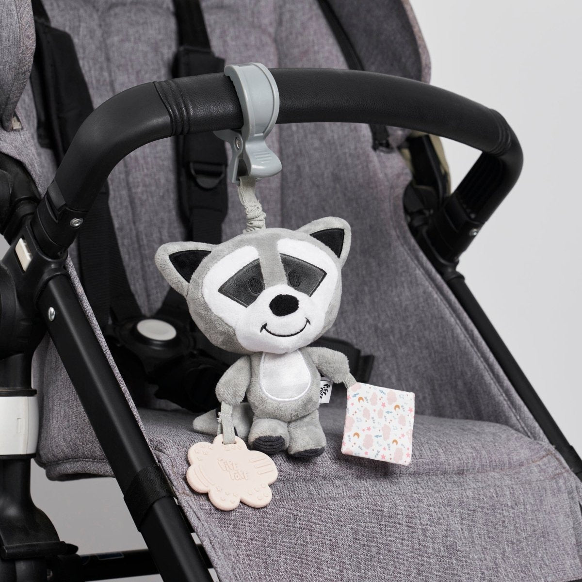 Sensory Pram Toy - Bandit The Raccoon – Riff Raff Baby AU