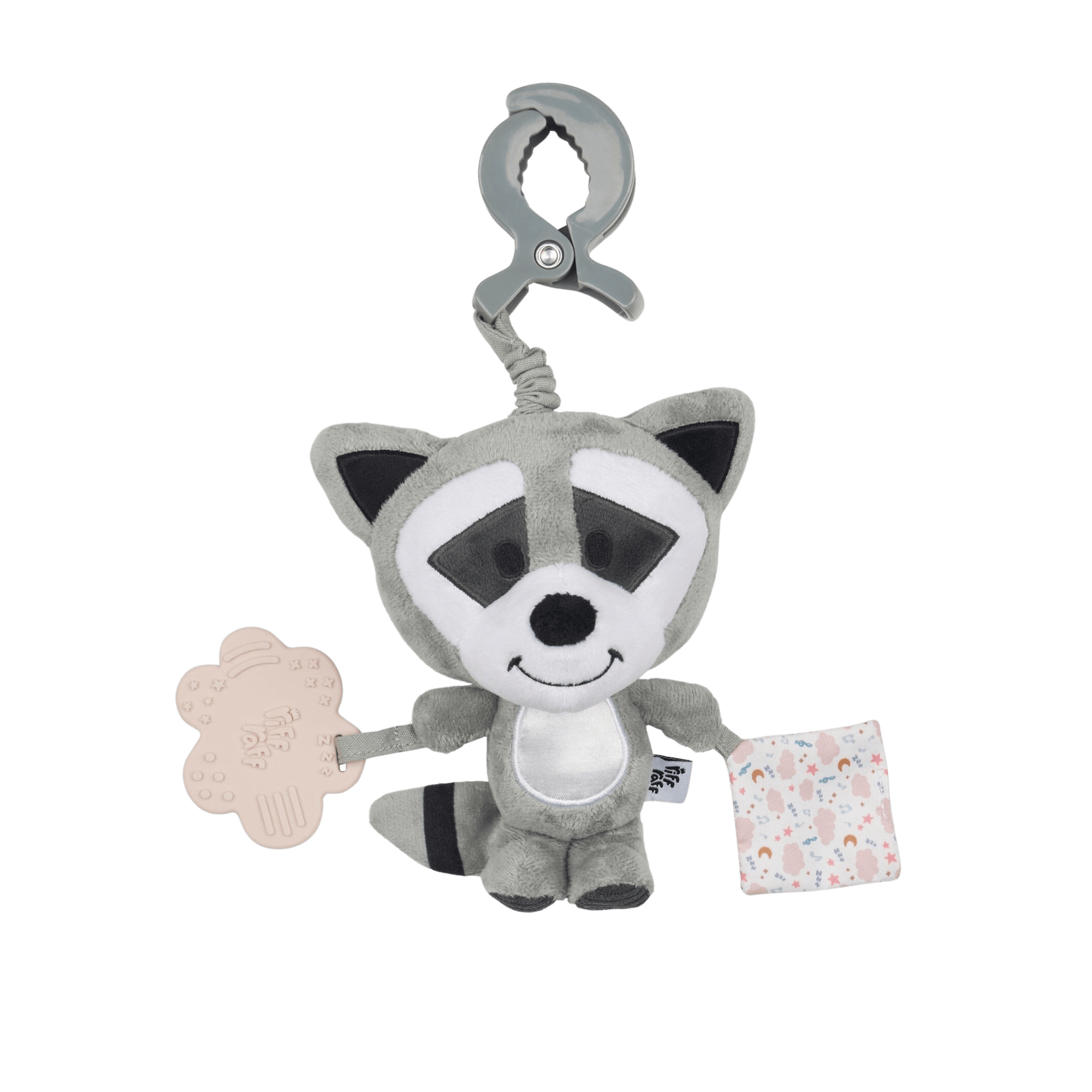 Sensory Pram Toy - Bandit The Raccoon – Riff Raff Baby AU